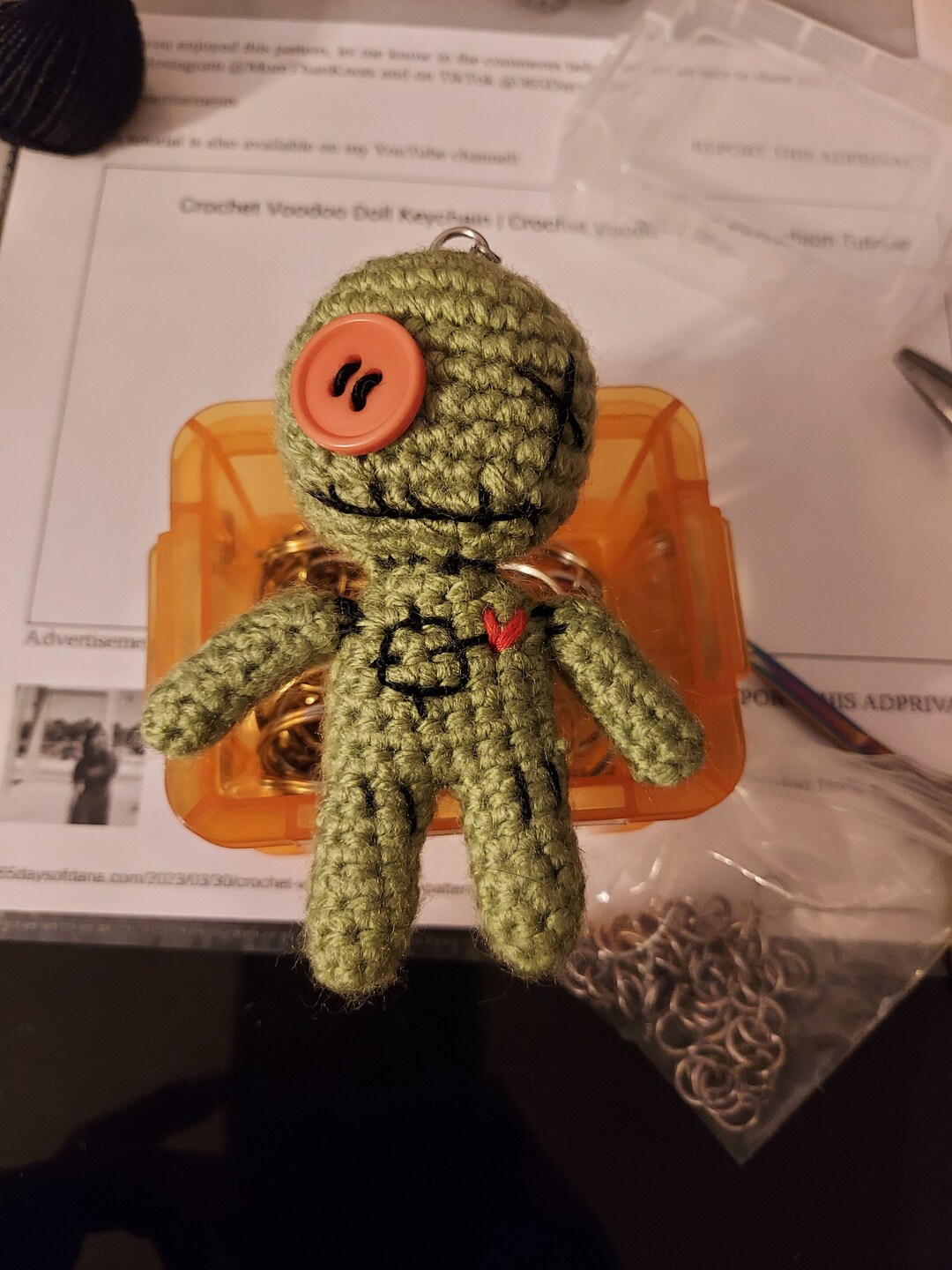 Voodoo Doll Keyring - Etsy