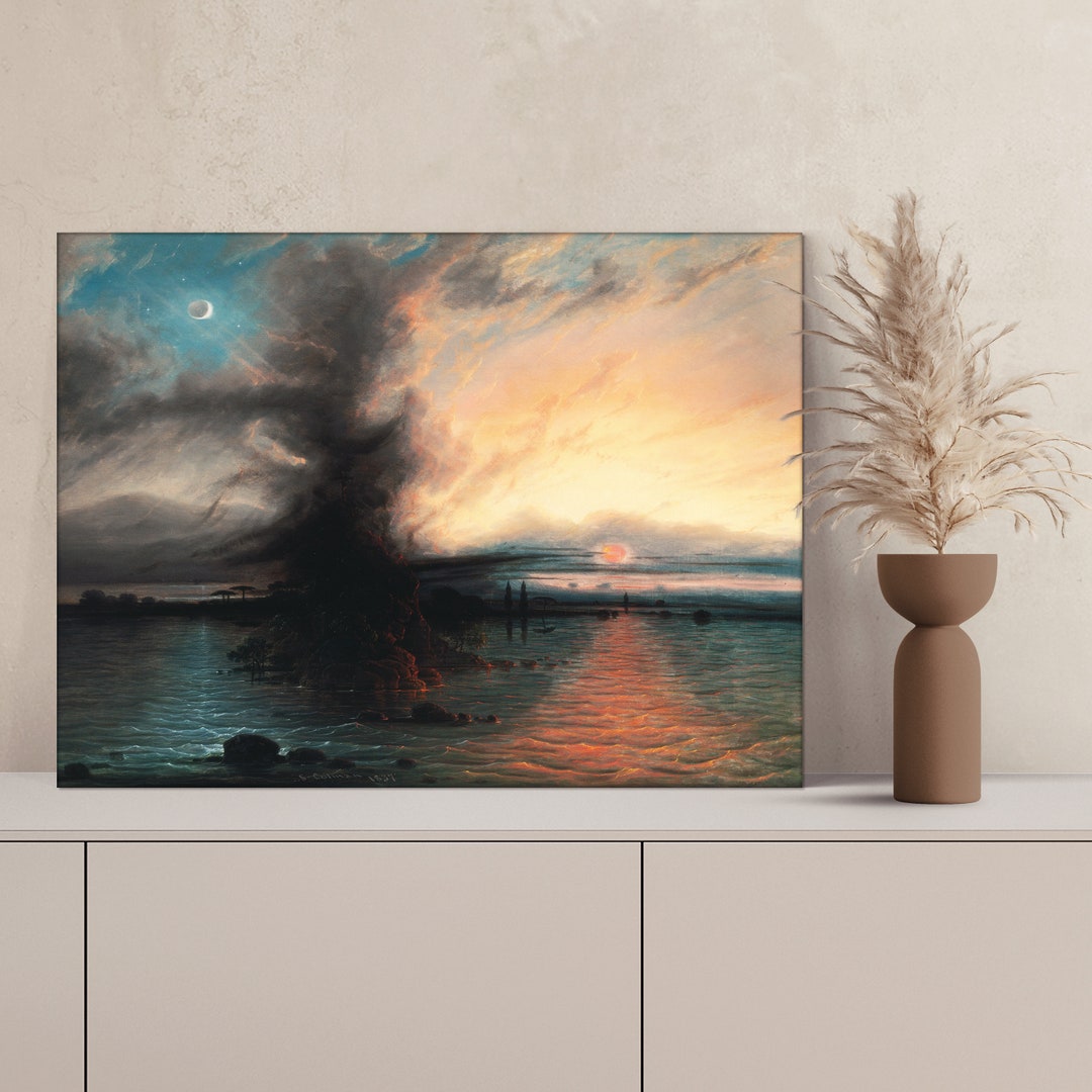 Samuel Colman the Rock of Salvation 1837 Matte Canvas Premium Quality ...