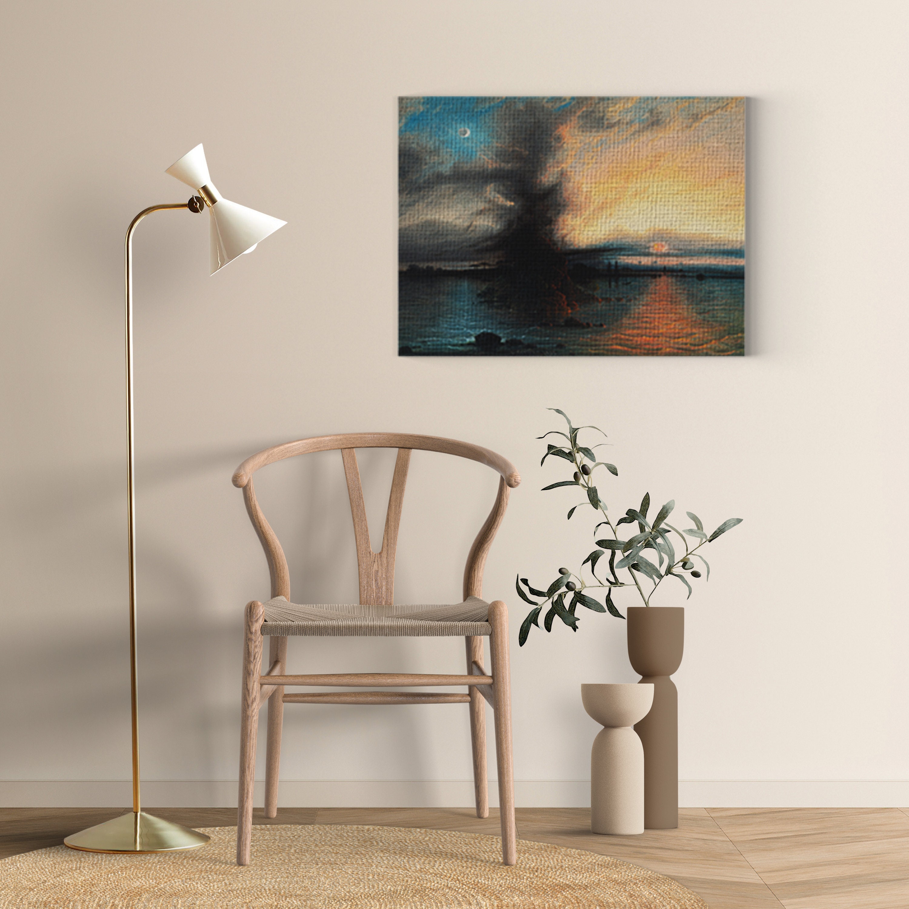 Samuel Colman the Rock of Salvation 1837 Matte Canvas Premium Quality ...