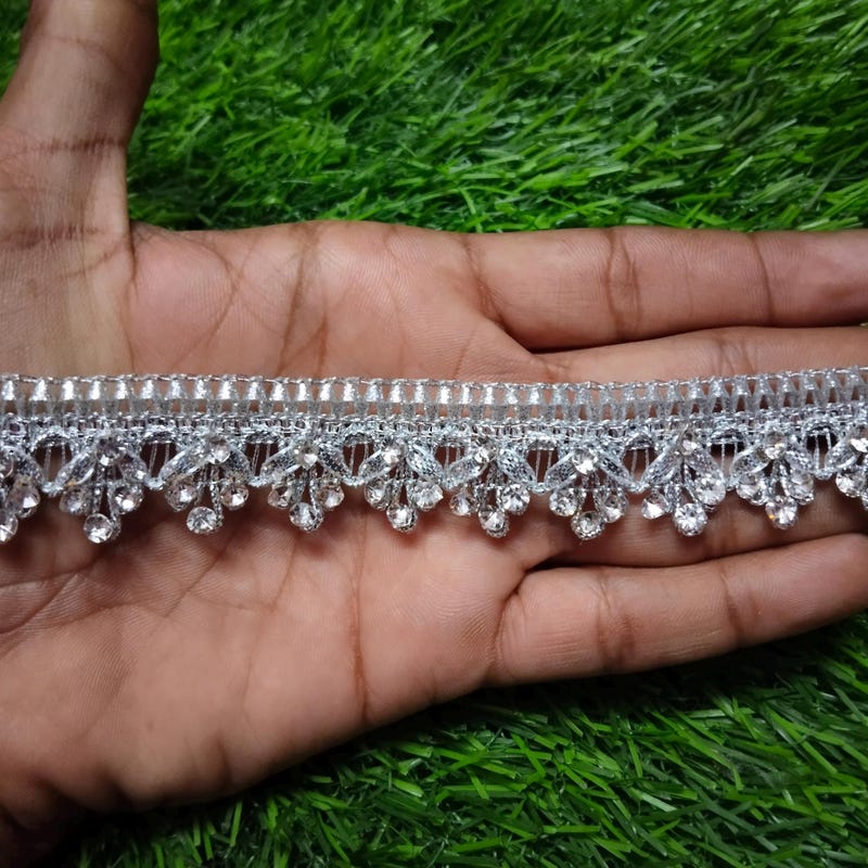 Silver Indian Sari Border - Etsy