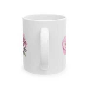 Pink Roses Coffee Mug Coffee Mug With Roses - Etsy