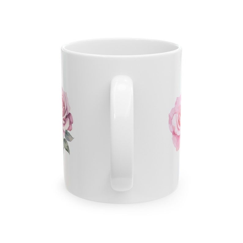 Pink Roses Coffee Mug Coffee Mug With Roses - Etsy