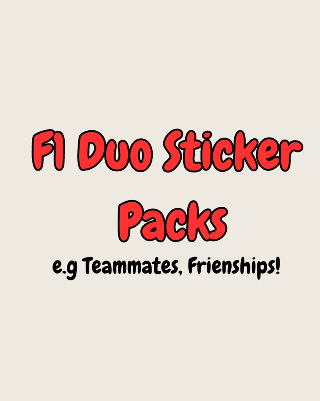 F1 Duo Sticker Packs Lando/oscar Max/charles Lewis/george Max/lando ...