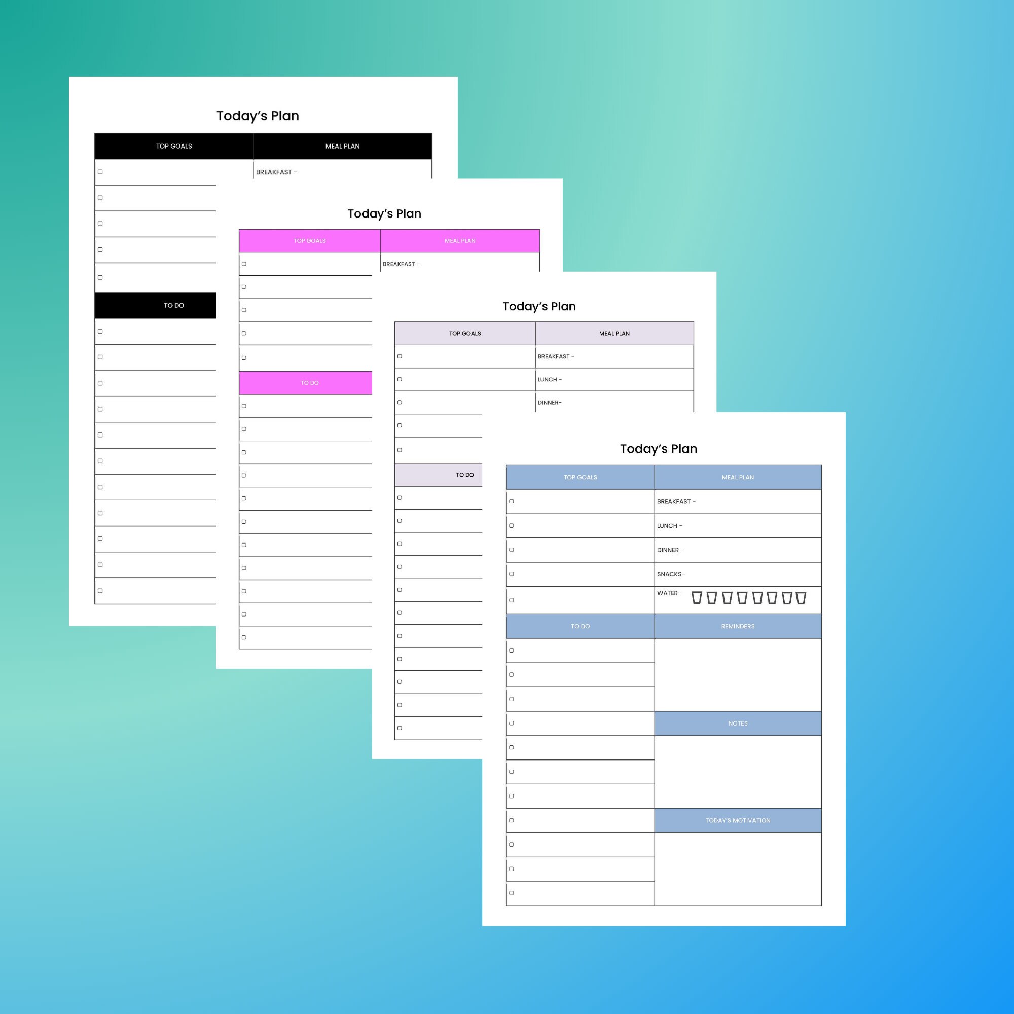 Daily Planner ~today's Plan~ Printable - Etsy