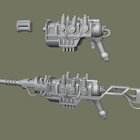 Fallout Laser Rifle (with 2 MF Cells and a Working Reloading Mechanism ...