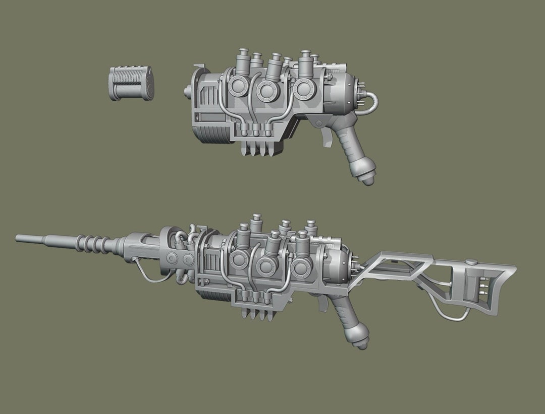 1:12 Scale Fallout 4 Plasma Rifle and Pistol Accessories Pack 3D ...