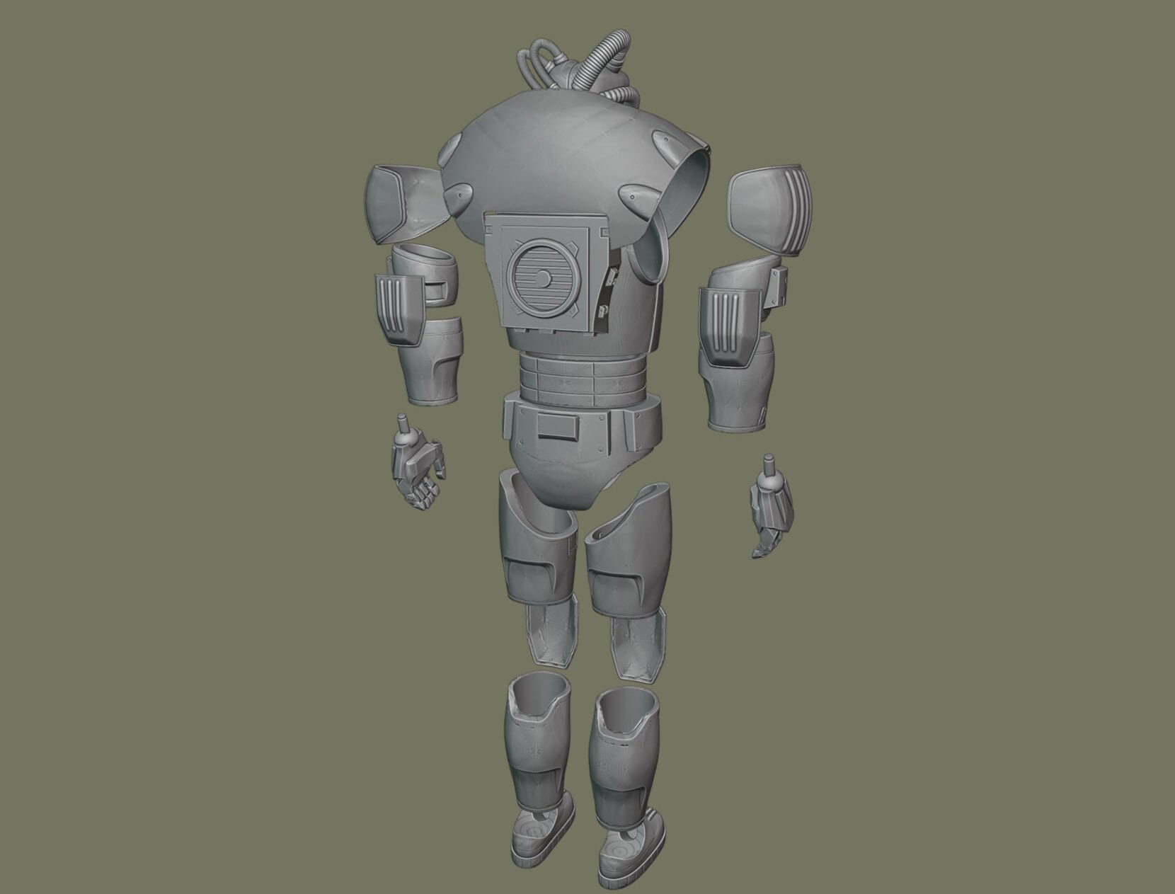 1:12 Scale Remnants Power Armor Kit Fallout New Vegas 3D Printed Figure ...