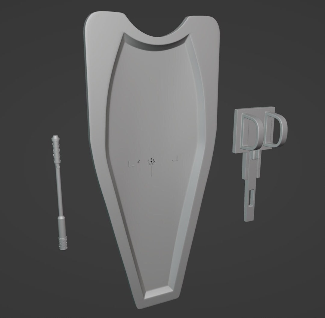 1:12/18/6 Riot Shield and Baton Clone Trooper Black Series Accessories ...