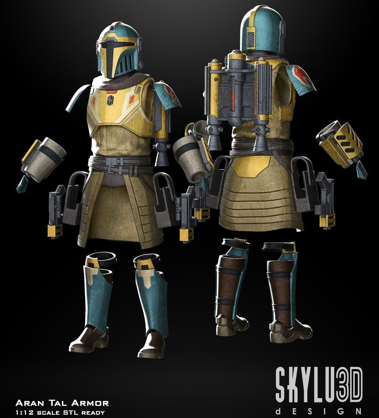 1:12/18/6 Scale Aran Tal Star Wars Outlaws Mandalorian Unpainted Figure ...
