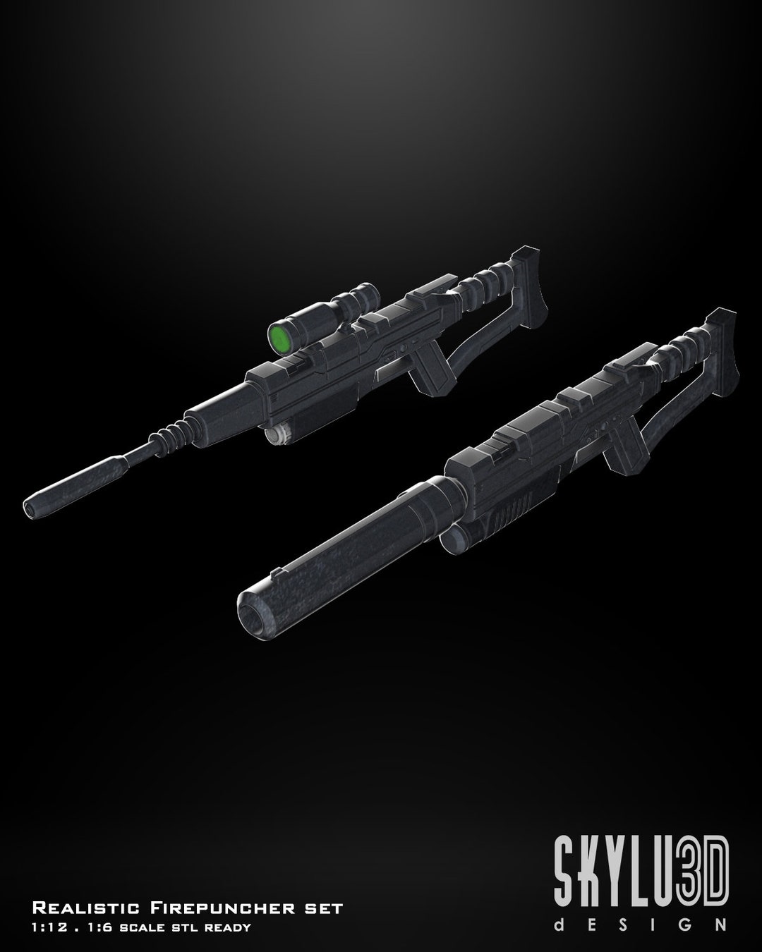 1:12/18/6 773 Firepuncher Blaster Cross Hair 3D Printed Accessory Star ...