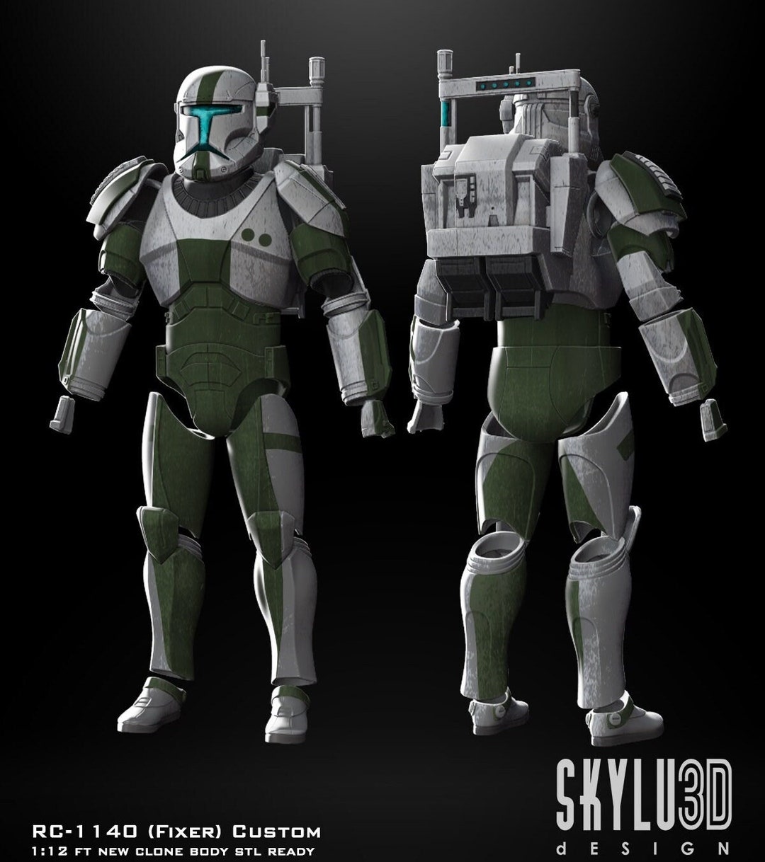 1:12/18/6 Scale Fixer RC-1140 Republic Commandos Unpainted 3D Printed ...