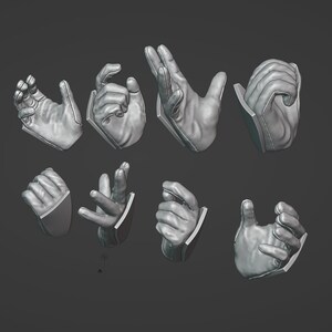 1:12/18/6 Hot Toys Style Clone Trooper Hands 3D Printed Unpainted Star ...