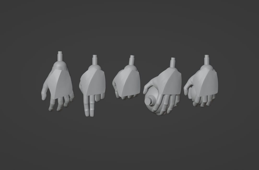 1:12 Clone Trooper Extra Hand Sculpts Multi-pack Black Series 3D ...