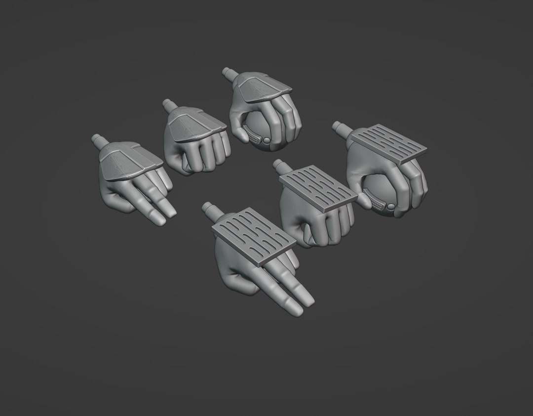 1:12 Stormtrooper Extra Hand Sculpts Multi-pack Black Series 3D Printed ...