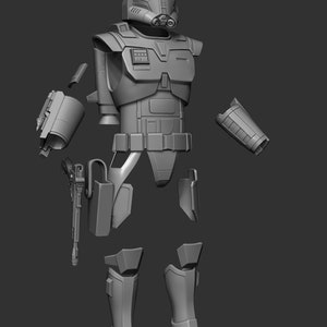 1:12/18/6 Scale the Mandalorian Imperial Super Commando Figure Kit Star ...