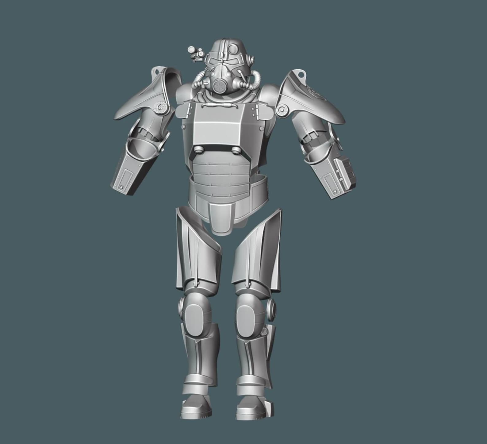 1:12/18/6 F3 New Vegas T-45 Power Armor 3D Printed Figure Kit - Etsy