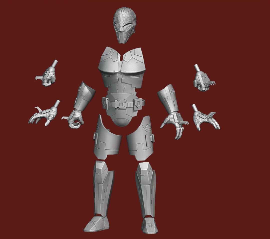 1:12/18/6 Sith Acolyte Armor the Old Republic Unpainted 3D Printed ...