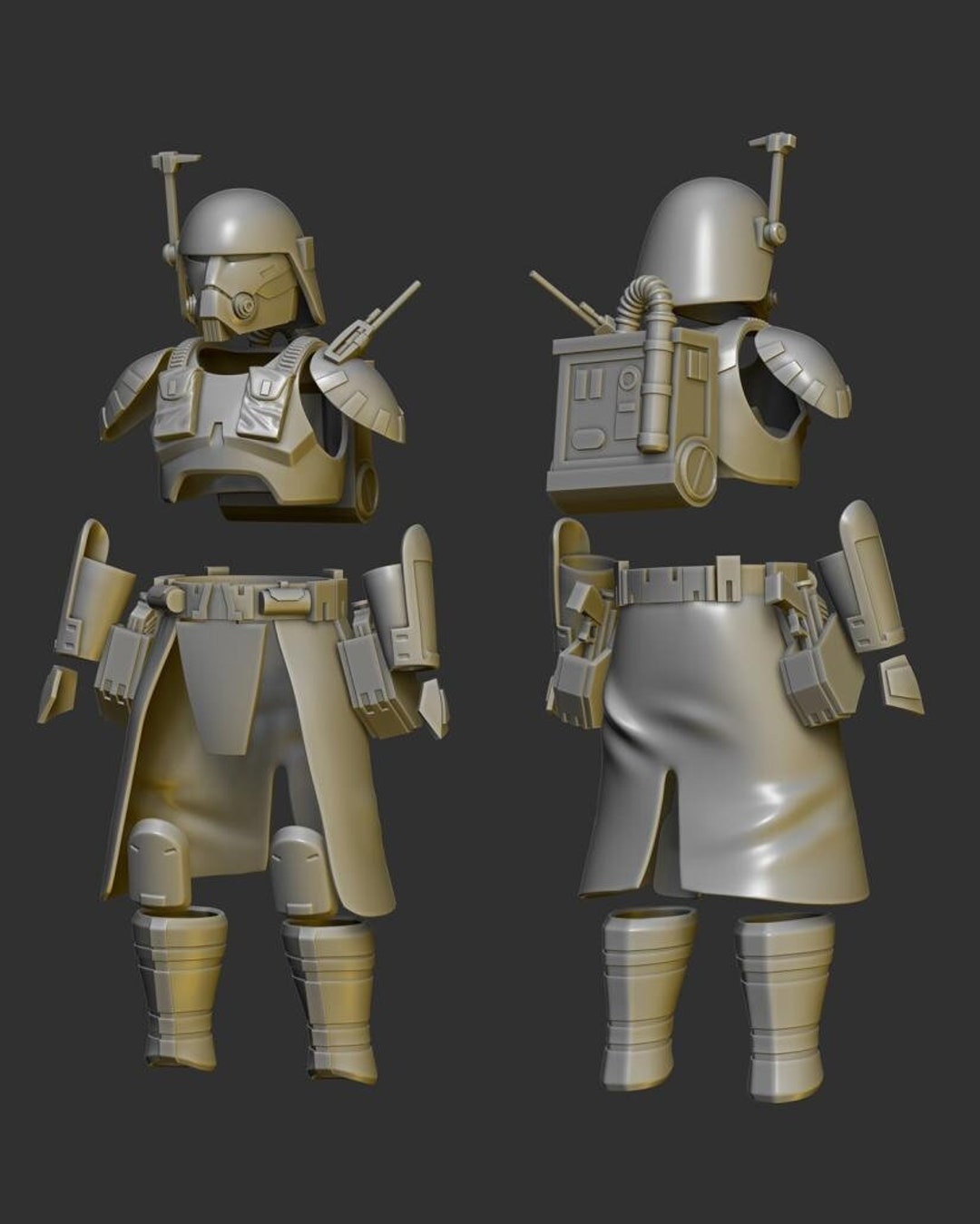 1:12/18/6 Scale Clone Desert Trooper Full Armor and Backpack Star Wars ...