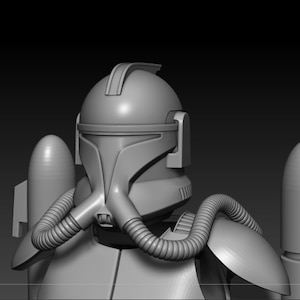 1:12 Scale Scuba Clone Trooper Clone Wars Star Wars Black Series Figure ...