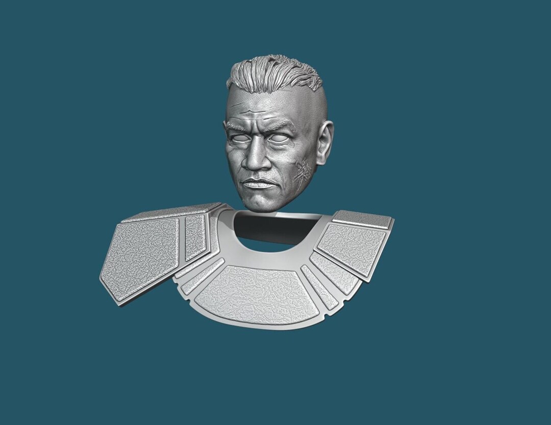 1:12/18/6 Captain Howzer Nonpainted Headsculpt and Pauldron the Bad ...