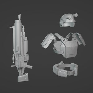 1:12 Scale Combat Armor Kit 3D Printed Figure Kit - Etsy