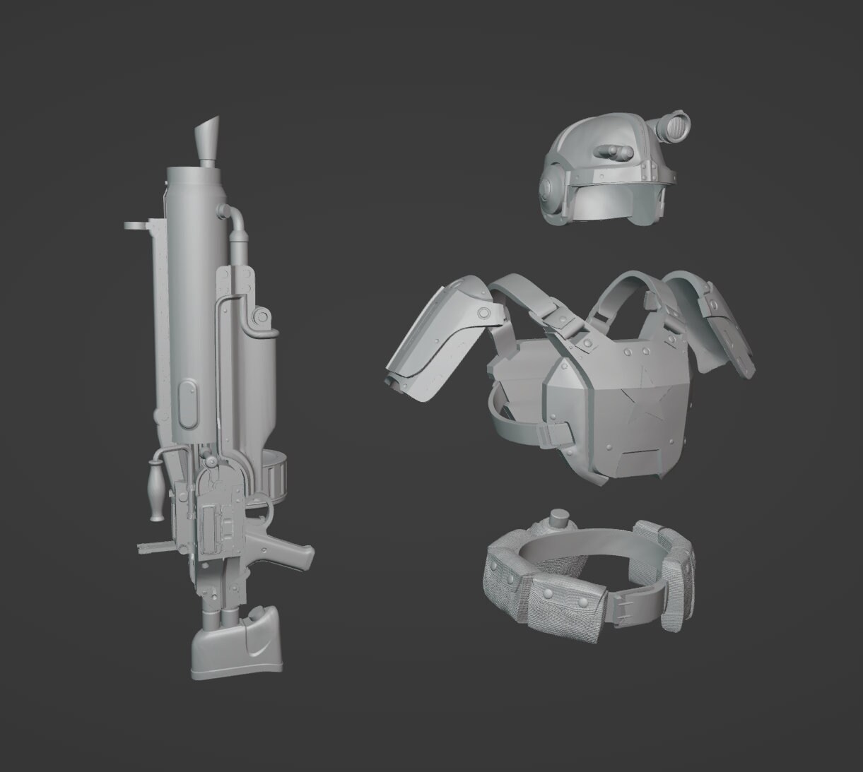 1:12 Scale Combat Armor Kit 3D Printed Figure Kit - Etsy