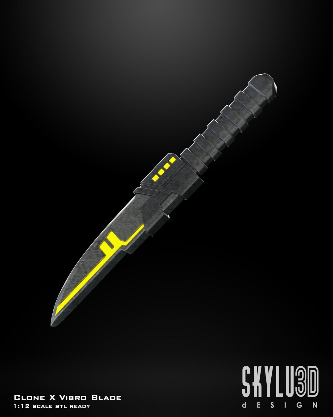 1:12/18/6 Vibroblade Knife 3D Printed Accessory Star Wars Black Series ...