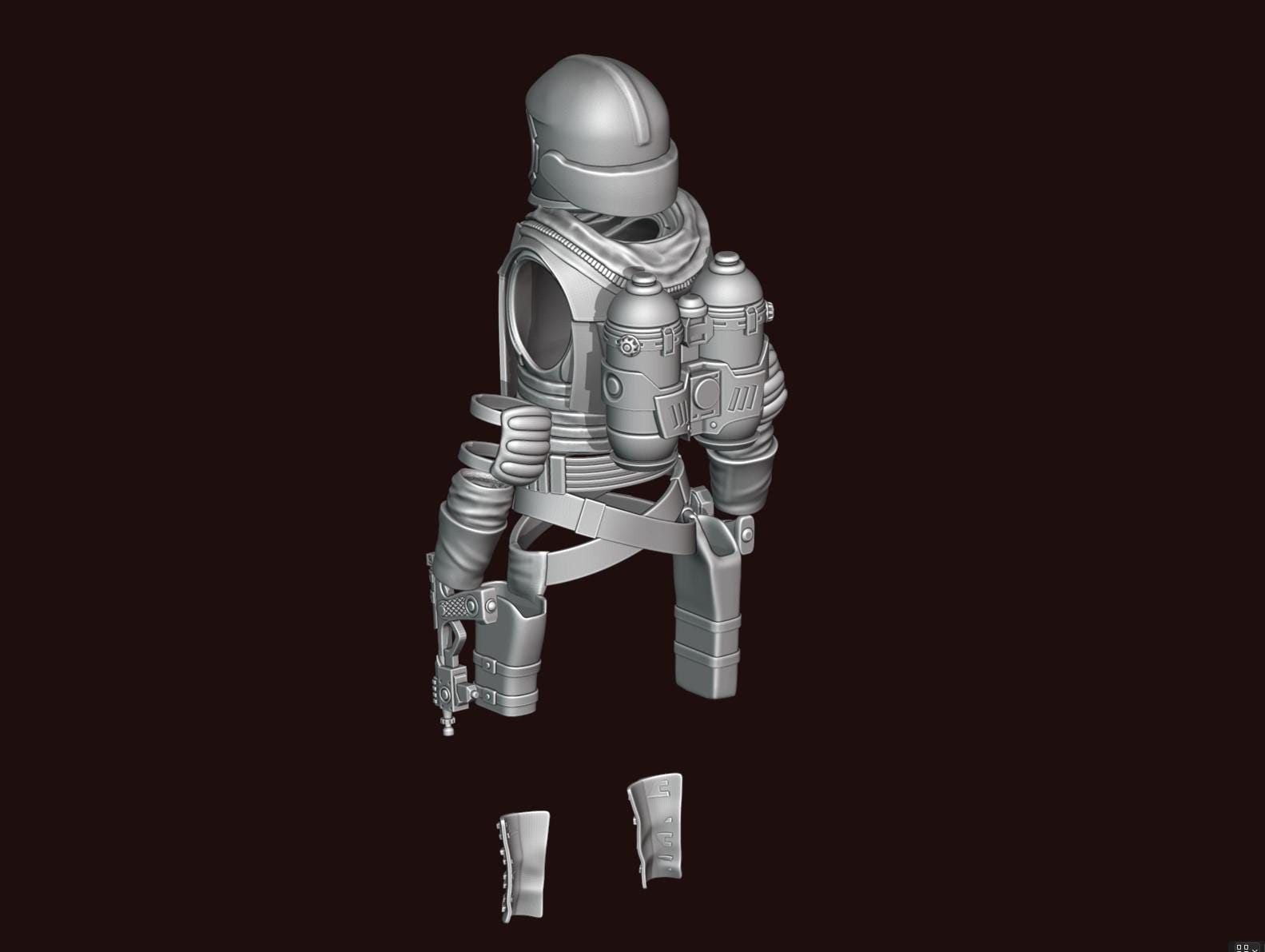1:12/18/6 Scale Rum Sleg the Phantom Menace Bounty Hunter Unpainted 3D ...