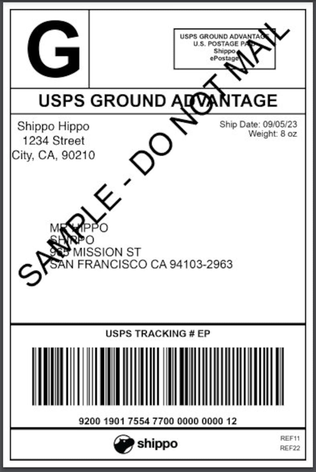 USPS Ground Advantage Label - Etsy