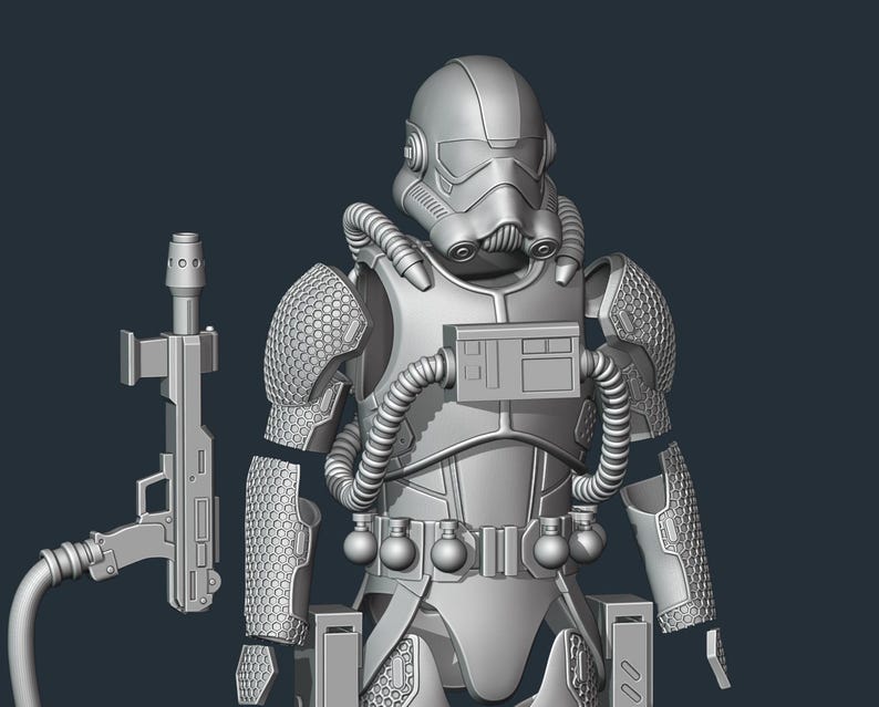 1:12/18/6 Shrap Task Force 99 Stormtrooper Unpainted 3D Printed Figure ...