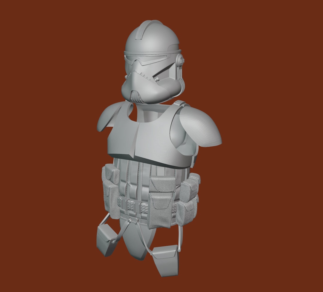 1:12/18 Scale Barc Trooper With Vest Kit Nonpainted Star Wars Black ...