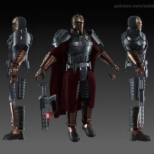 1:12/18/6 Scale Mandalore the Ultimate Figure Kit Star Wars Black ...