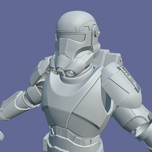 1:12/18/6 Scale Hunter Realistic Commando Style Bad Batch Figure Kit ...