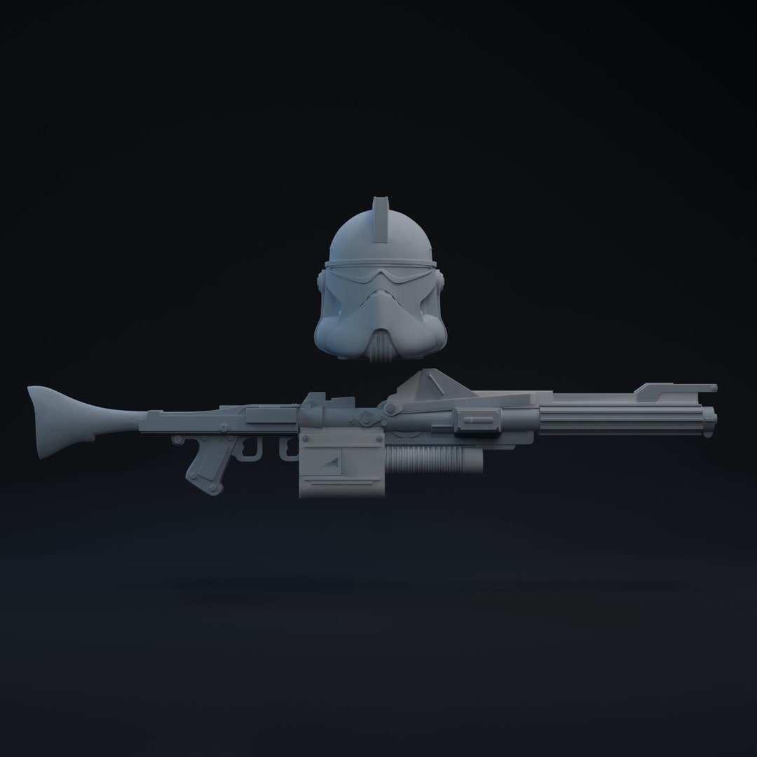 1:12/18/6 Scale Captain Fordo Phase 2 Helmet and DC15A Grenade Launcher ...