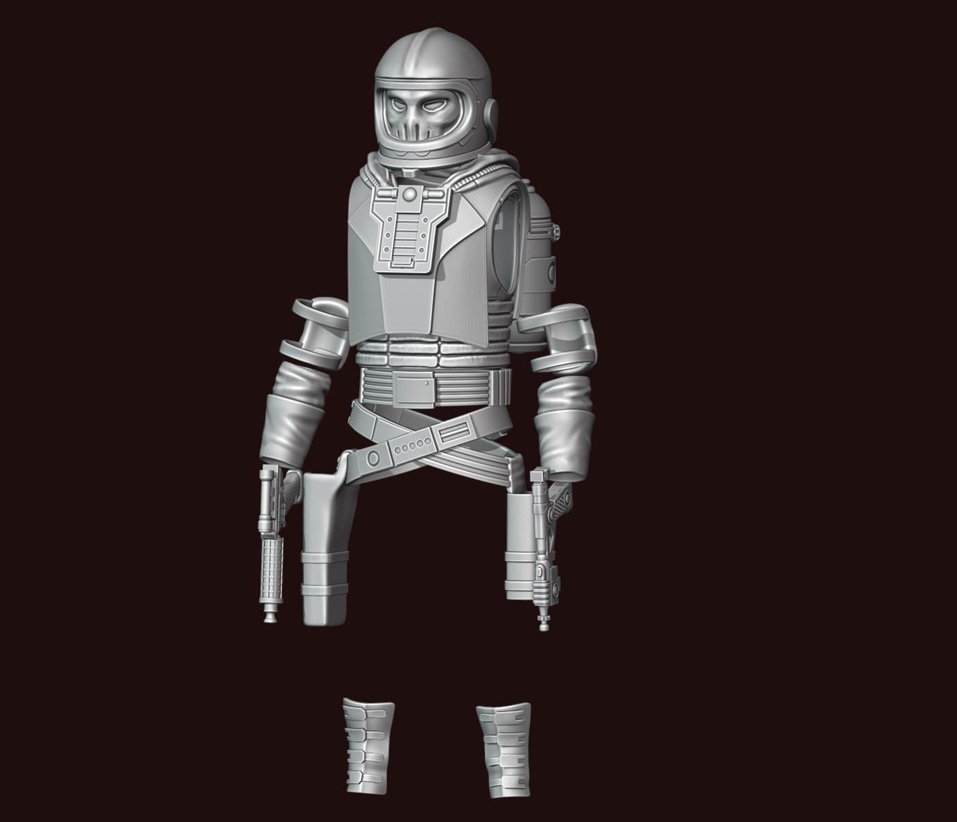 1:12/18/6 Scale Rum Sleg the Phantom Menace Bounty Hunter Unpainted 3D ...
