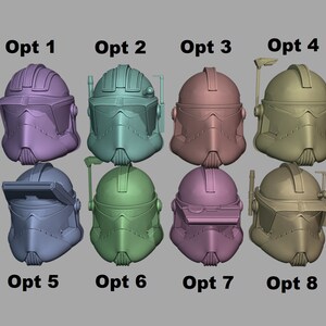 1:12/18/6 Barc / Commander Wolffe Helmet Variety Pack Nonpainted Black ...