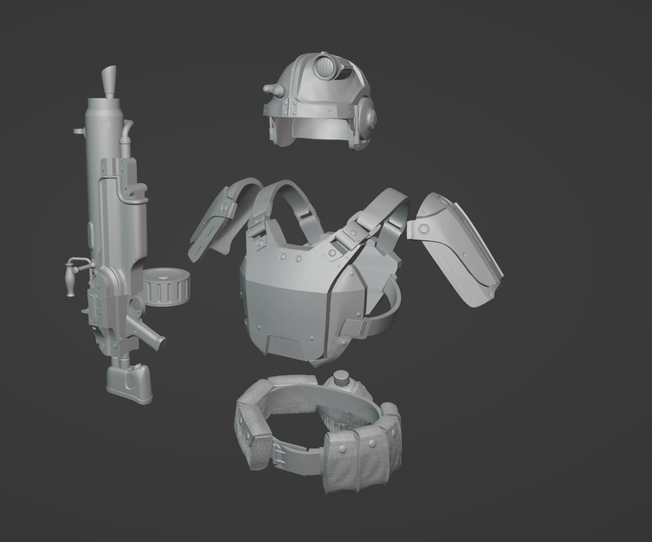 1:12 Scale Combat Armor Kit 3D Printed Figure Kit - Etsy
