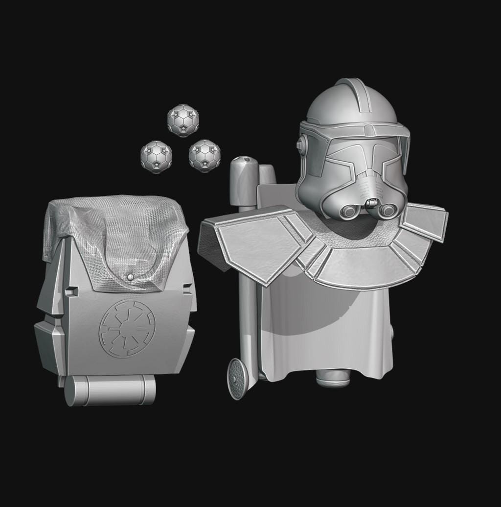 1:12/18/6 Scale Clone Artillery / Mortar Trooper Nonpainted 3D Printed ...
