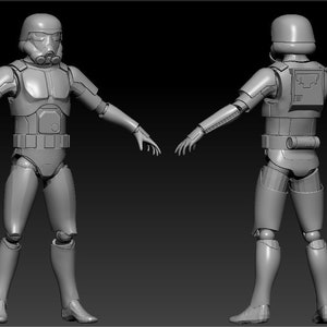 1:12/18/6 Scale Prototype TK Storm Trooper Figure Kit Star Wars Black ...