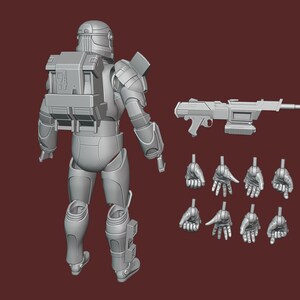 1:12/18/6 Scale Sev RC-1207 Republic Commandos With Hands Unpainted 3D ...