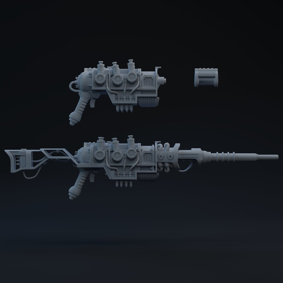 1:12 Scale Fallout 4 Plasma Rifle and Pistol Accessories Pack 3D ...