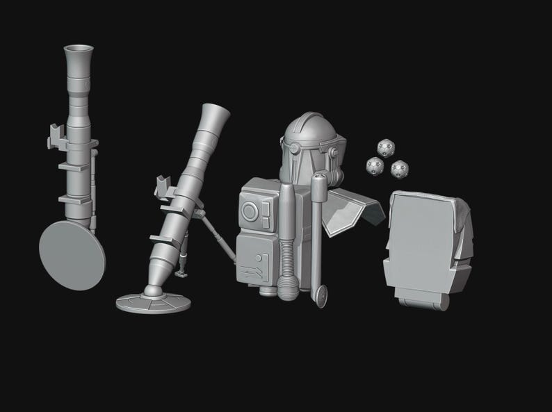 1:12/18/6 Scale Clone Artillery / Mortar Trooper Nonpainted 3D Printed ...