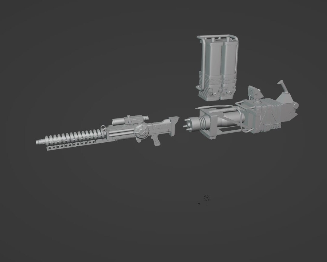 1:12 Scale Fallout Gatling Laser + Backpack and Gauss Rifle Accessories ...