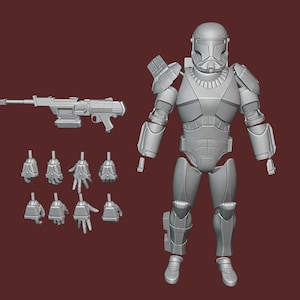 1:12/18/6 Scale Sev RC-1207 Republic Commandos With Hands Unpainted 3D ...
