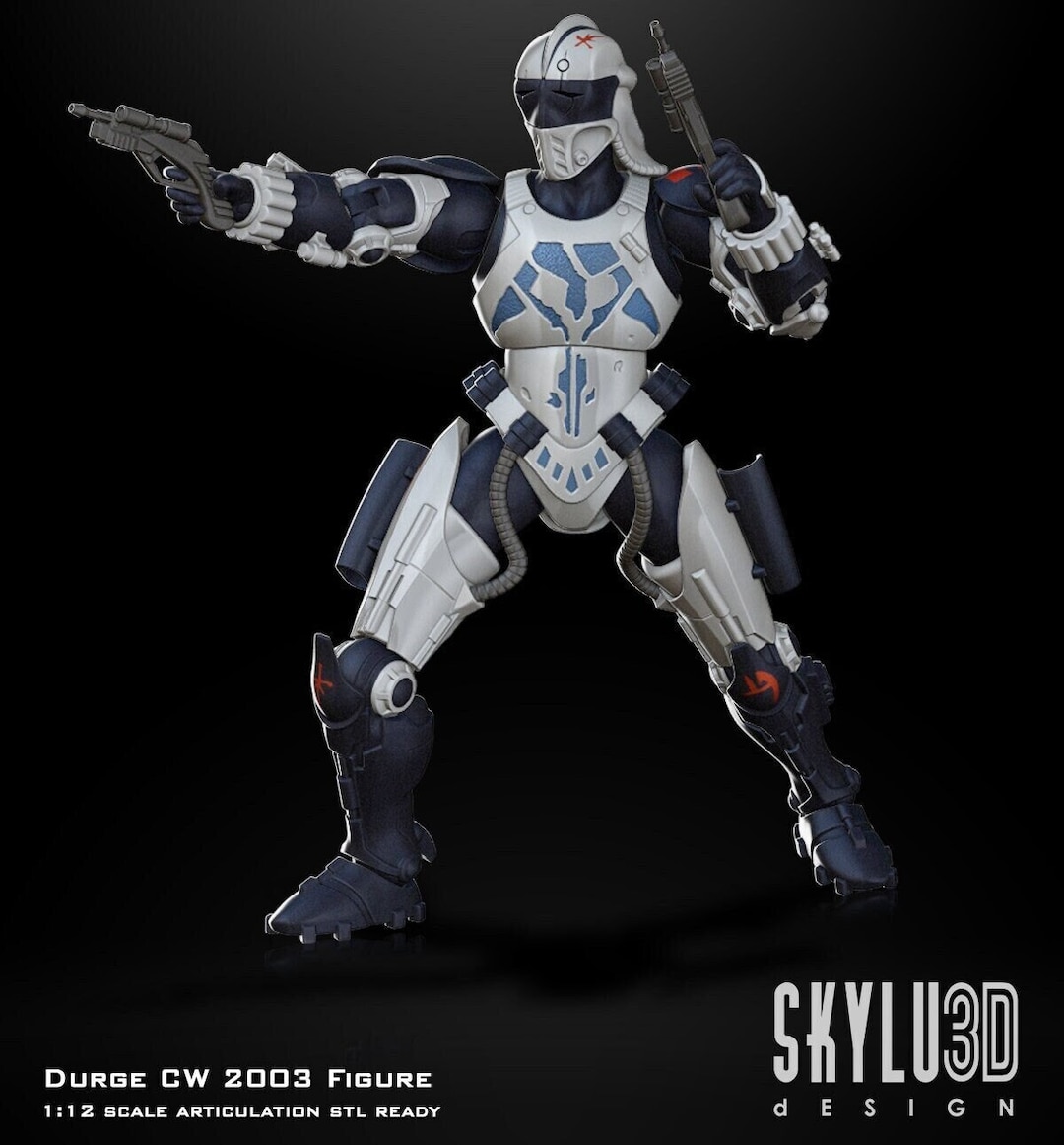1:12 Scale Durge Realistic Version Unpainted Full 3D Printed Figure ...