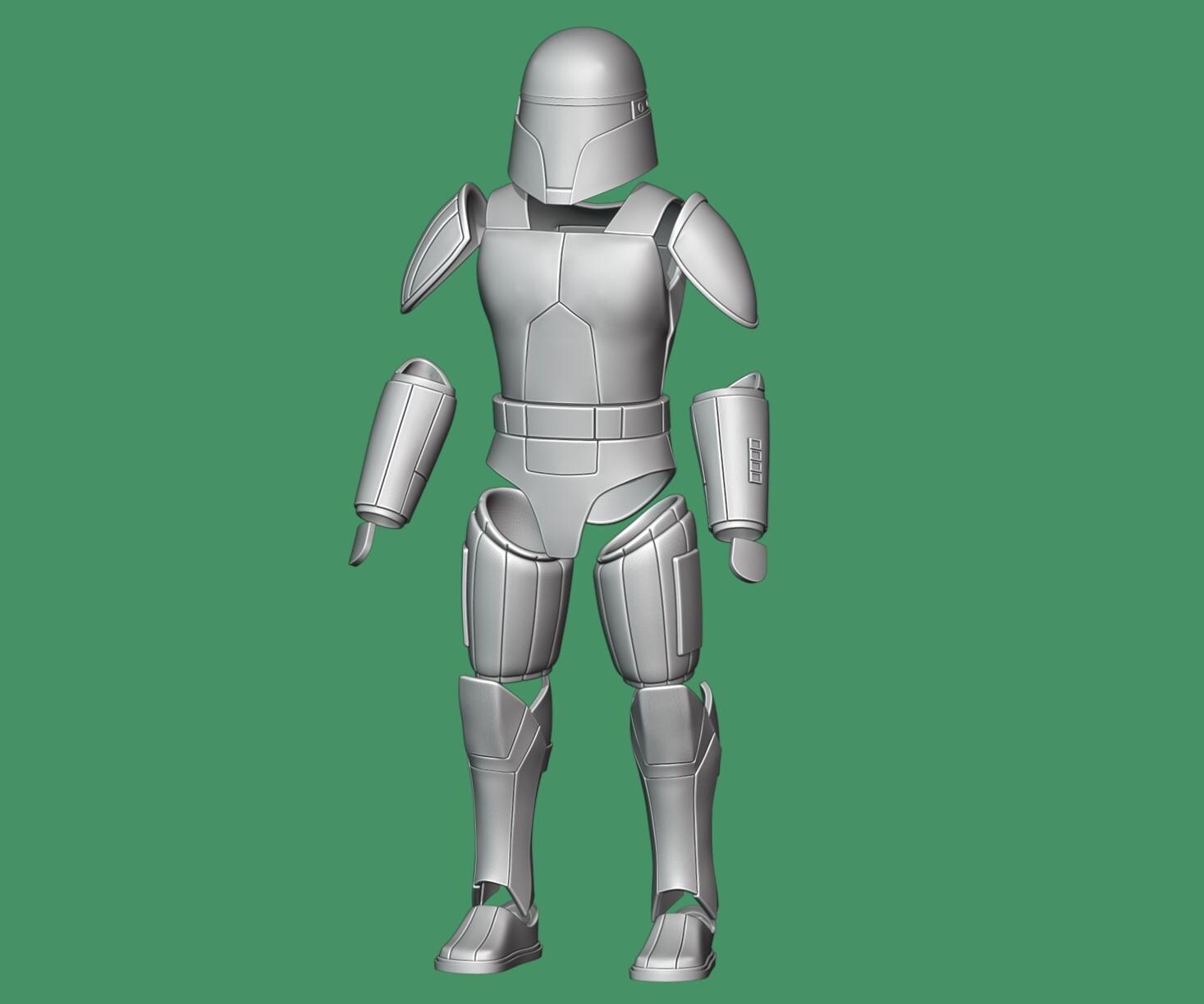 1:12/18/6 Scale Clone Cadet Training Armor Clone Wars Unpainted 3D ...