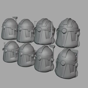 1:12/18/6 Barc / Commander Wolffe Helmet Variety Pack Nonpainted Black ...