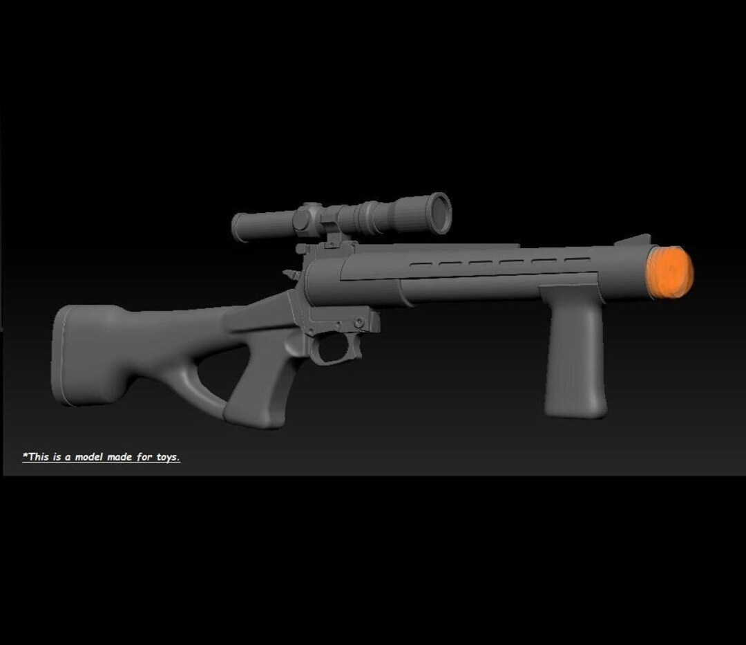 1:12/18/6 Deathwatch Mandalorian Blaster Rifle Unpainted 3D Printed ...