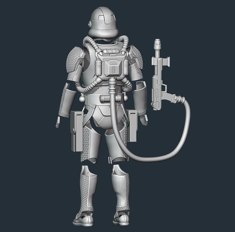 1:12/18/6 Shrap Task Force 99 Stormtrooper Unpainted 3D Printed Figure ...