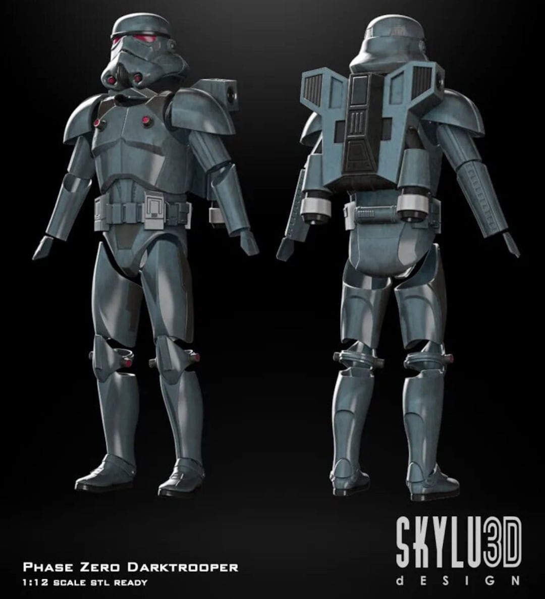 1:12/18/6 Dark Trooper Phase Zero Figure Kit Battlefront II Star Wars ...